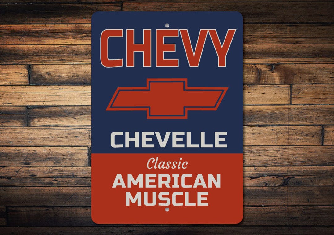 Chevelle Sign, Chevy Chevelle Gift, Custom Sign for Dad Gift, American ...