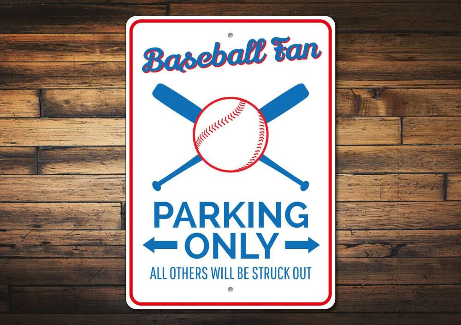 Baseball Fan Parking Sign, Baseball Fan Gift, Baseball Sign, Baseball ...