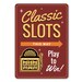 Classic Slots Sign, Gambling Slot Decor, Gambling Gift Decor, Metal ...