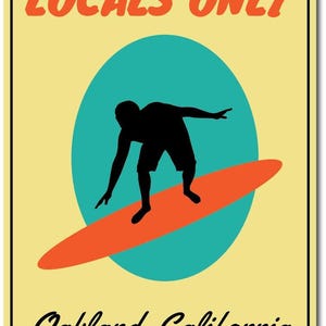 Surfer Sign, Locals Only Sign, Surfer Gift, Surfer Decor, Surfing Sign ...