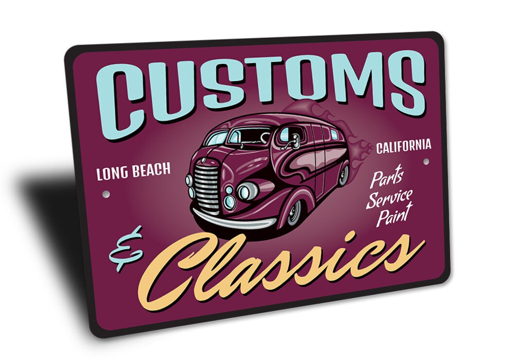 Custom Classics Custom Car Sign Classic Car Decor Garage | Etsy
