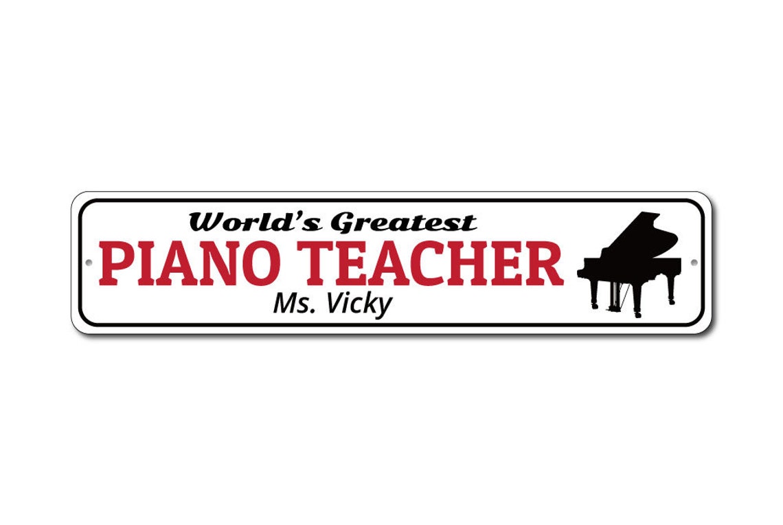 Piano Teacher Sign Gift for Teacher Piano Sign Music Lover | Etsy