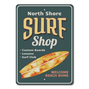 Surf Shop Decor, Surf Shop Sign, Surfboard Decor, Surfboard Sign ...