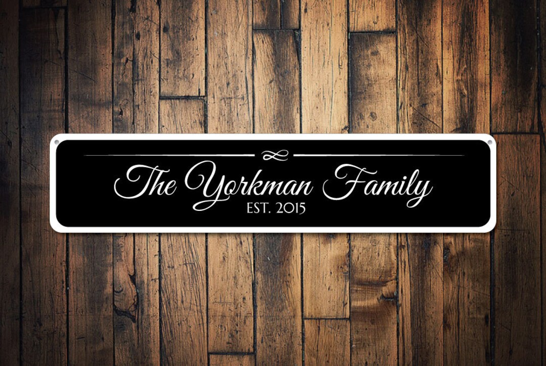 Last Name Sign Personalized Established Date Sign Custom - Etsy