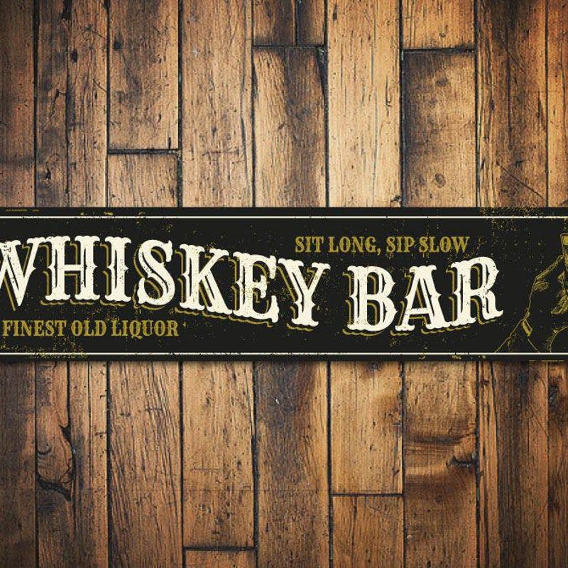 Whiskey Bar Sign - Etsy