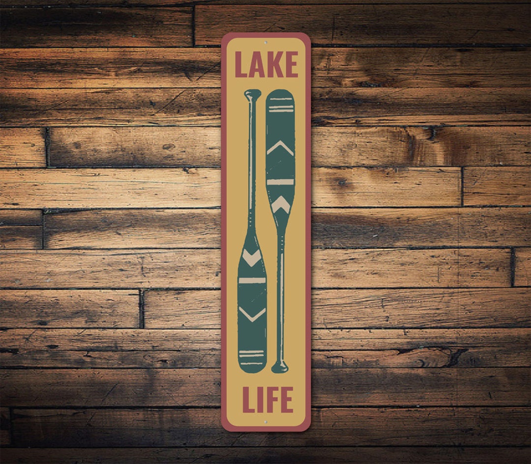 Lake Life Sign, Canoe Paddle Decor, Lake Life Decor, Lake House Decor ...
