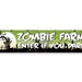 Zombie Farm Sign, Haunted Zombie Sign, Zombie Decor, Scary Sign ...