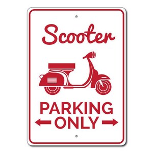 Scooter Parking Sign, Scooter Sign, Scooter Gift for Scooter Rider ...