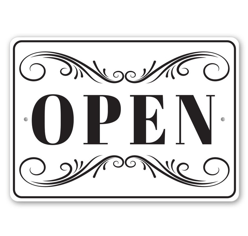 Open Sign Simple Open Sign Open Shop Sign Open Building - Etsy