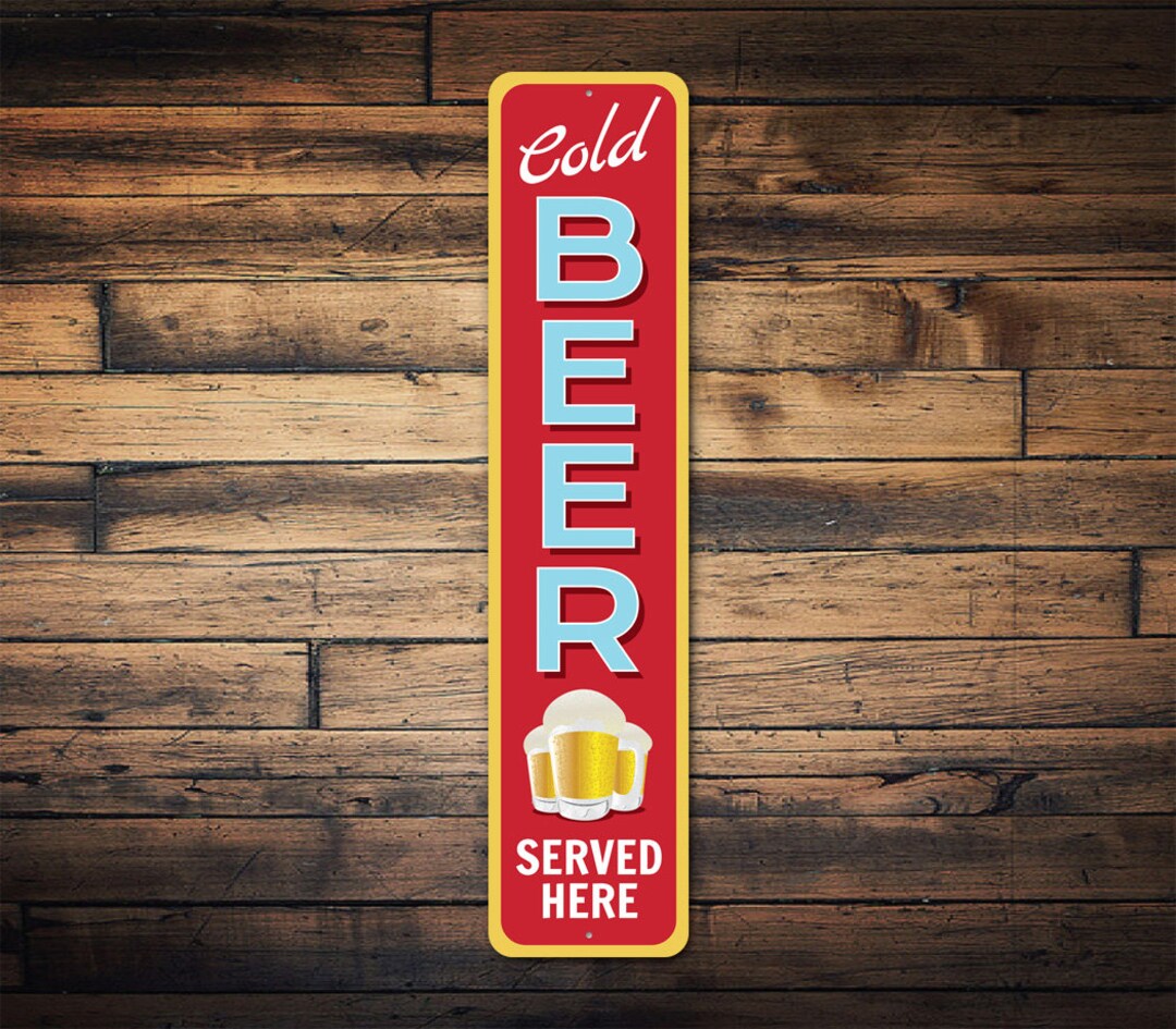 Beer Served Here Sign, Beer Decor, Beer Sign, Beer Lover Decor, Beer ...