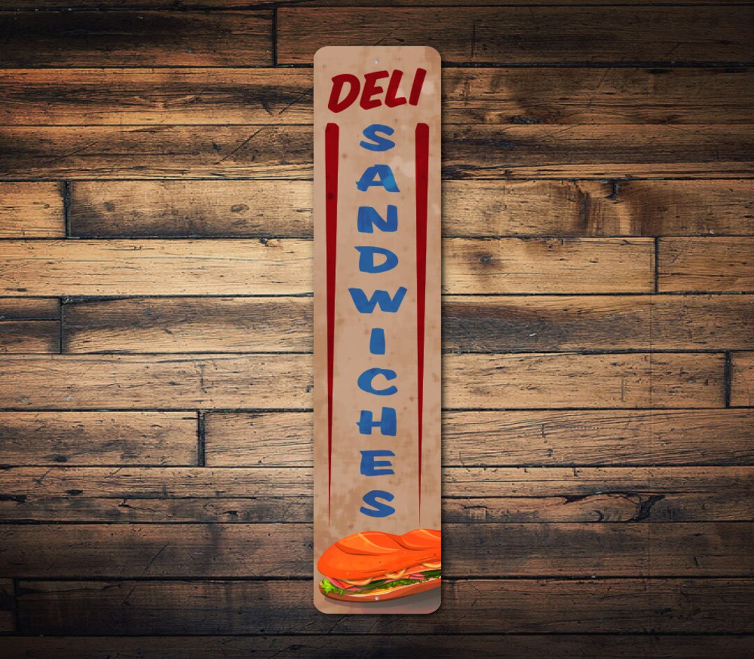 Vintage Deli Sign, Deli Sandwiches, Deli Sign, Home Deli Decor, Deli ...