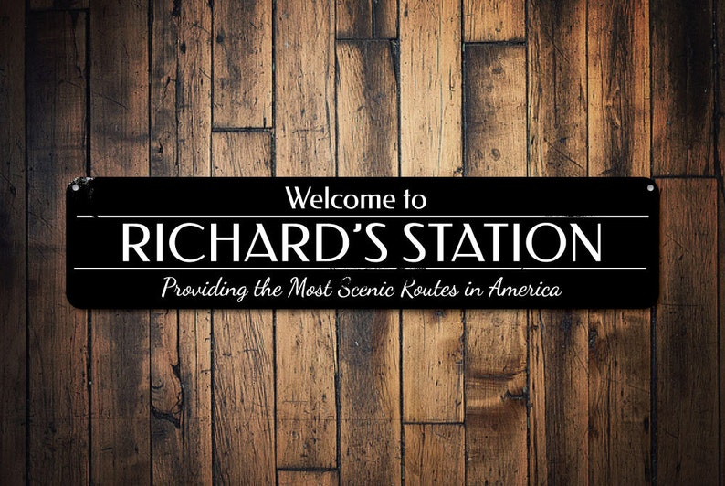 Welcome Train Station Sign Personalized Most Scenic Routes - Etsy