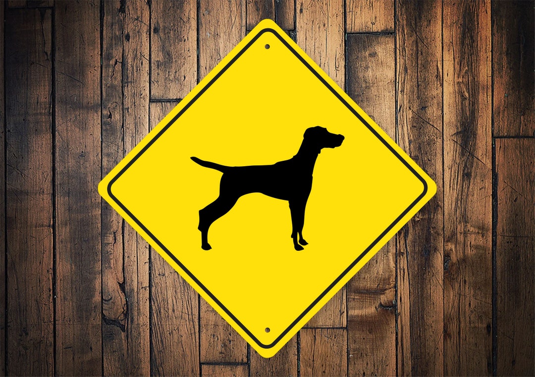 Vizsla Dog Crossing Sign, Vizsla Crossing Sign, Vizsla Gift, Vizsla ...