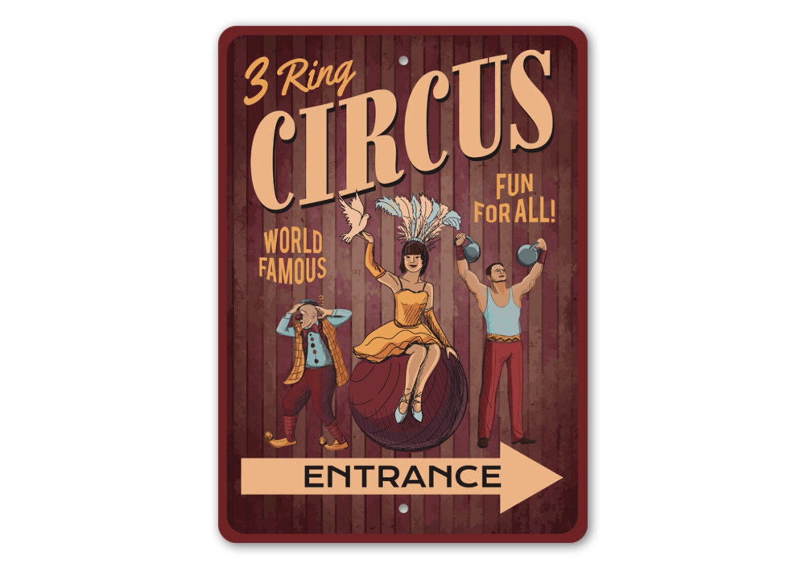 3 Ring Circus Sign the Circus Gift Circus Sign Vintage - Etsy