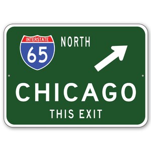 Chicago Exit Sign, Chicago Roadway Sign, Chicago Urban Exit, Chicago ...