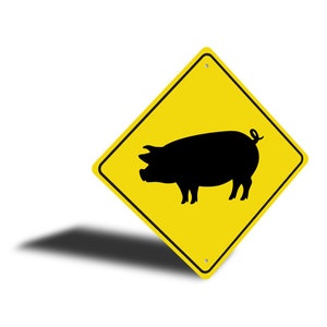 Pig Crossing Sign, Pig Crossing, Pig Crossing Diamond Sign, Pig, Sign ...