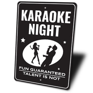 Karaoke Night Sign, Karaoke Decor, Funny Karaoke Sign, Karaoke Party ...