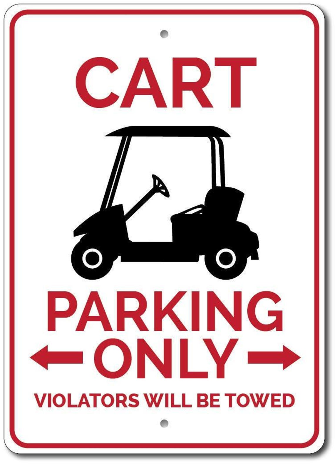 Cart Parking Sign Golf Cart Sign Golf Cart Decor Golf Cart - Etsy