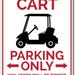 Cart Parking Sign, Golf Cart Sign, Golf Cart Decor, Golf Cart Garage ...