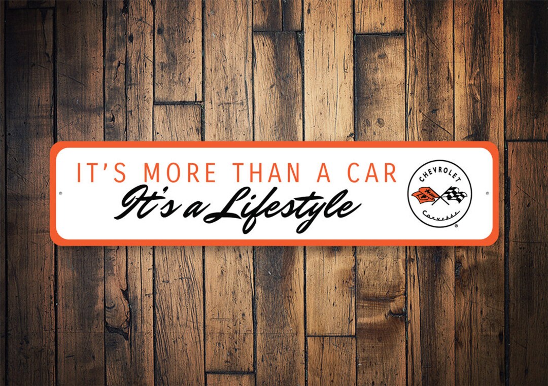 Corvette Life, Corvette Owners, Custom Car Sign, Vintage Car Sign, Old ...