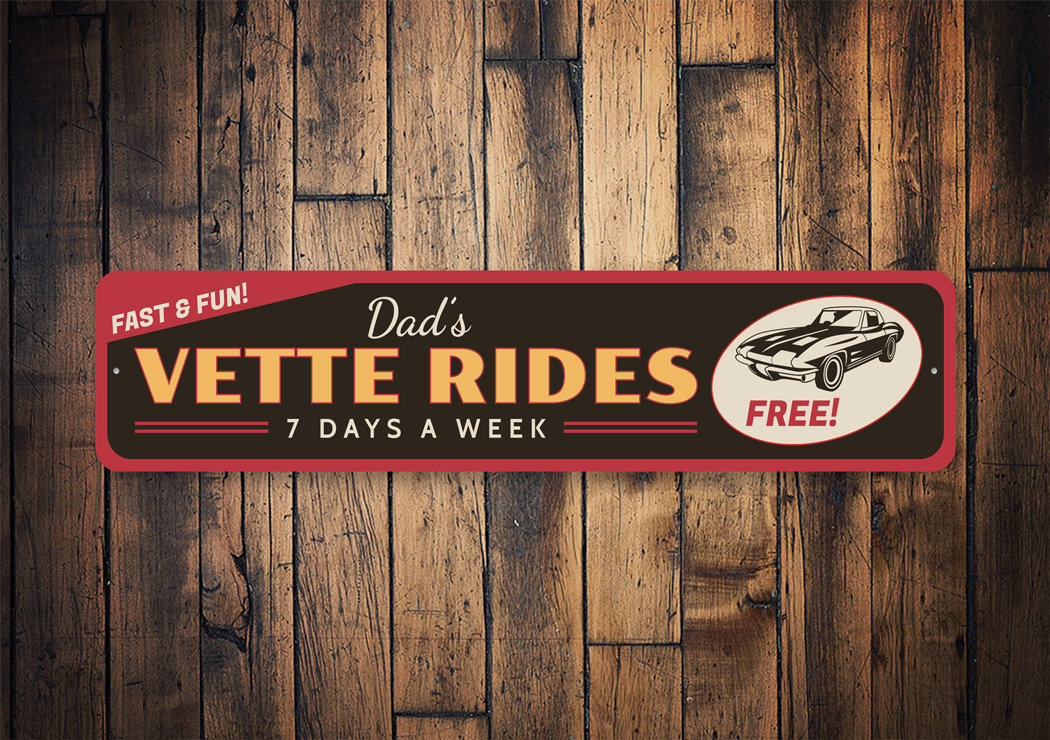 Corvette Rides Sign Corvette Rides Custom Corvette Corvette - Etsy