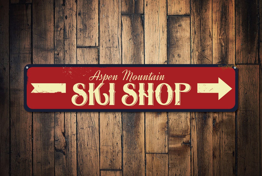 Ski Shop Sign, Ski Location Sign, Custom Skiing Gift, Gift for Skier ...