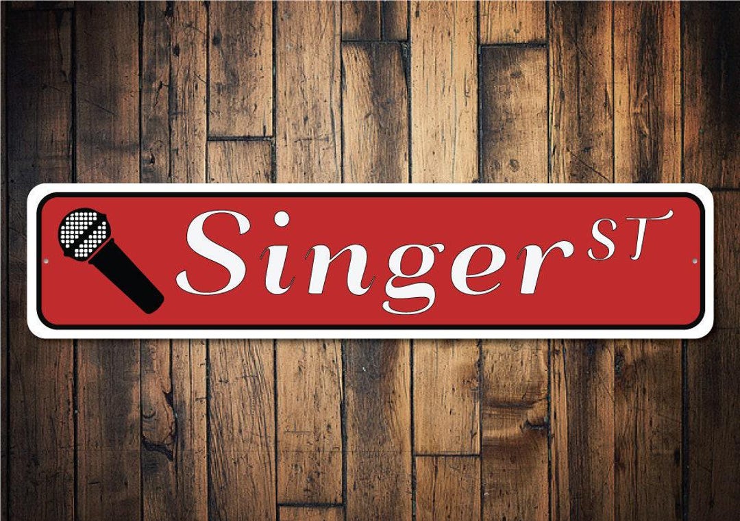 Singer ST Sign, Singer Decor, Singing Song Lover, Singing Decor, Singer ...