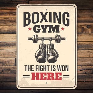 Boxing Gym Sign, Boxing Wall Decor, Boxing Training Sign, Retro Boxing ...