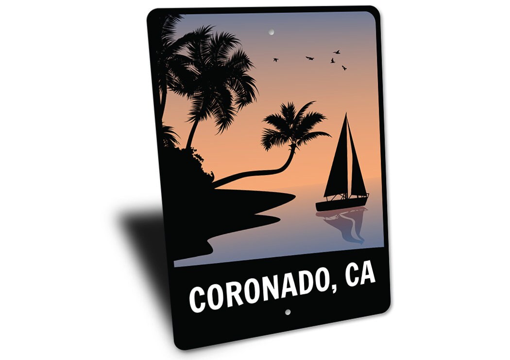 Coronado CA Sign, Custom Beach Sign, Coronado Island, Beach Decor ...
