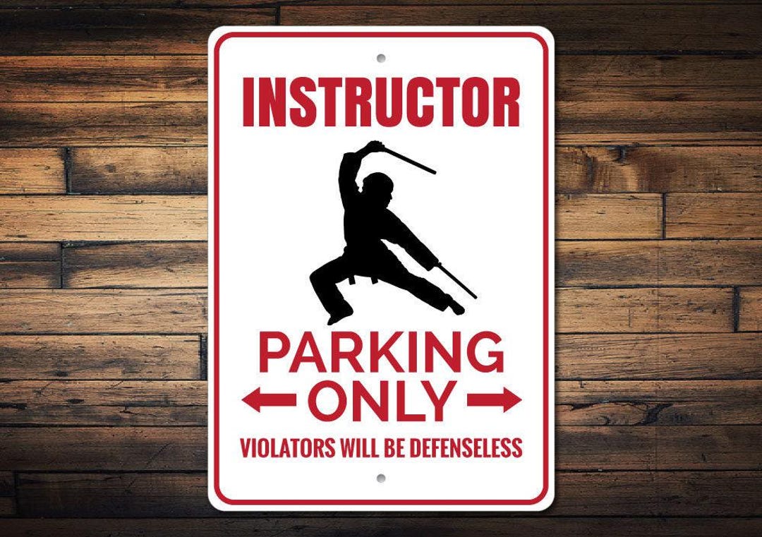 Instructor Parking Sign, Instructor Gift, Instructor Decor, Karate ...
