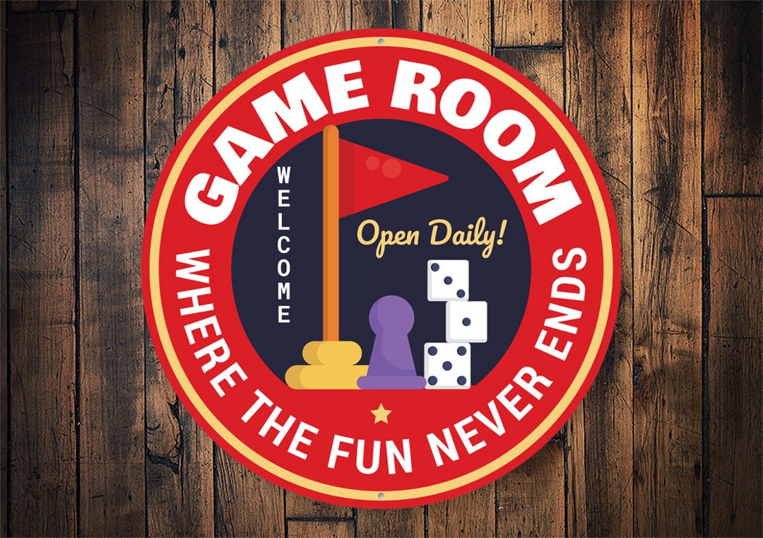 Game Room Welcome Sign, Game Room Decor, Game Room Door Sign, Kids Game ...