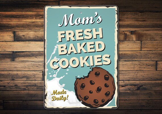Fresh Baked Cookie Sign Cookie Sign Baking Kitchen Decor | Etsy