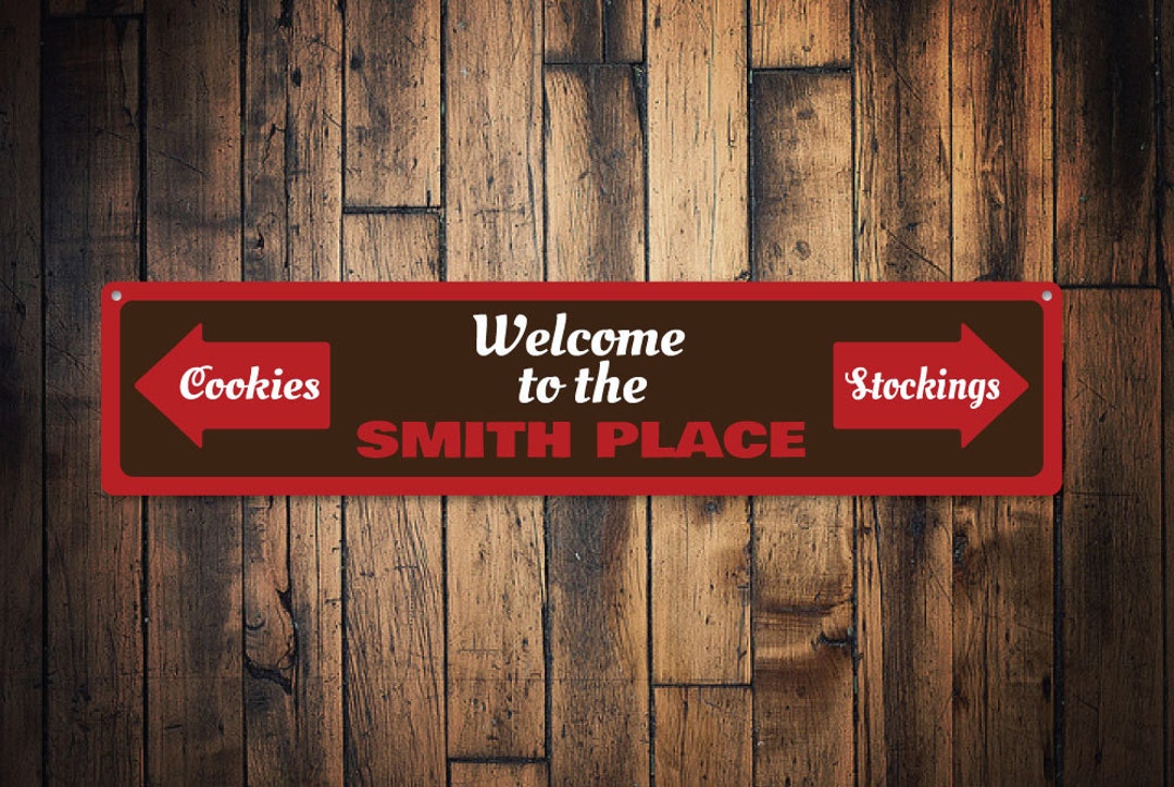 Christmas Welcome Sign, Custom Merry Christmas Sign, Cookies ...