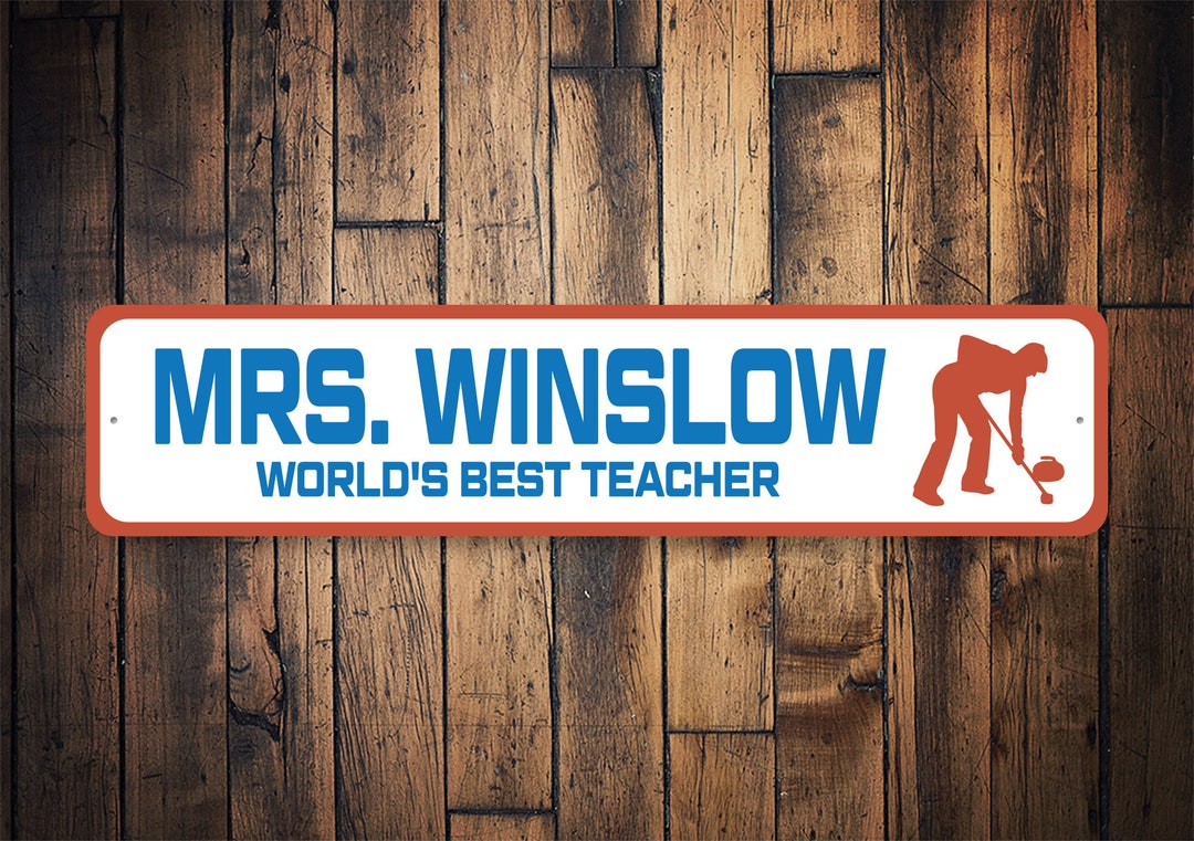 Curling Coach Sign, Curling Team Sign, Ice Curling Gift, Custom Curling ...