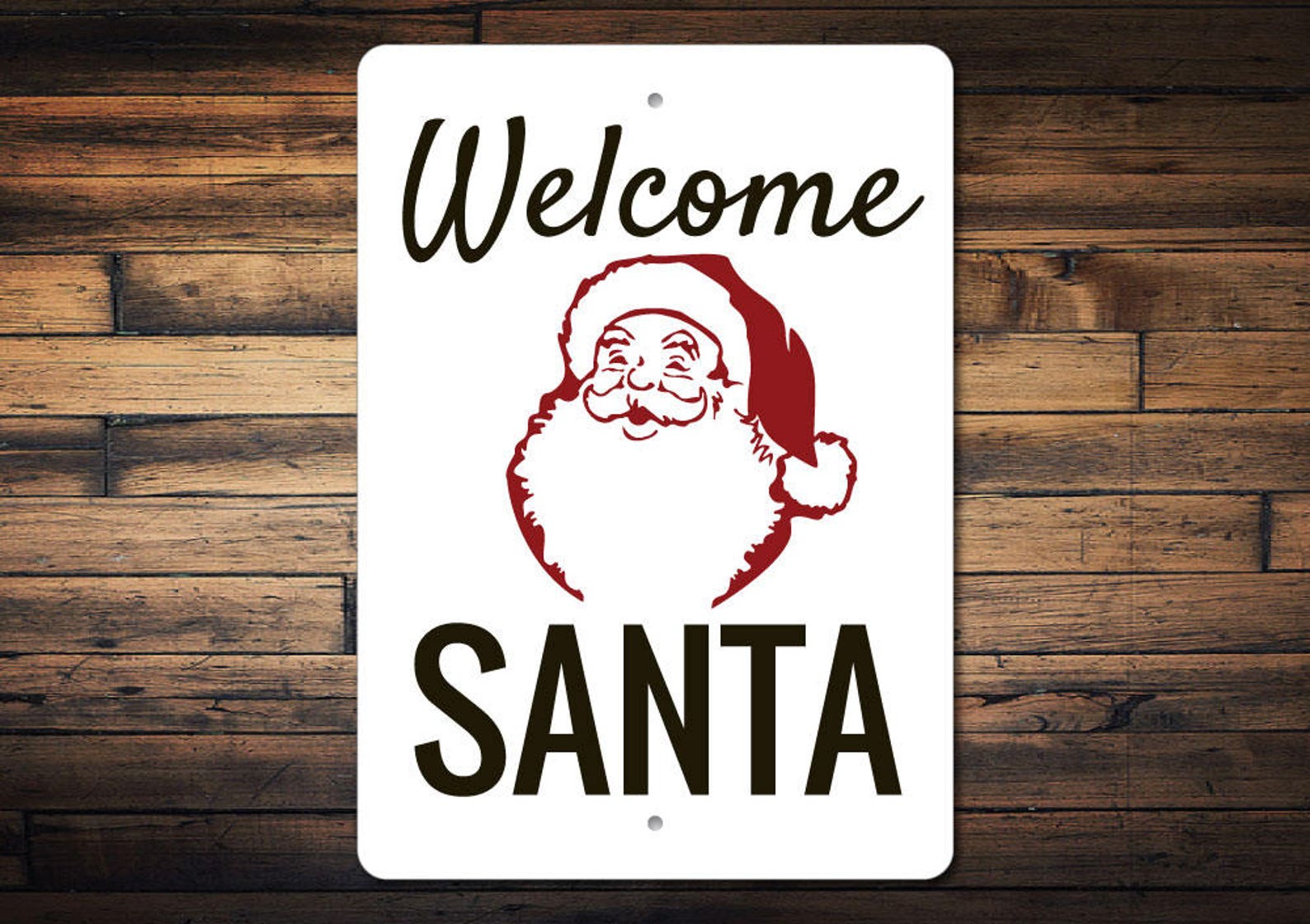 Welcome Santa Sign Welcome Santa Decor Santa Lover Gift | Etsy
