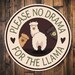 Funny Drama Llama Sign, No Drama for Llama, Llama Owners, Llama Lover ...