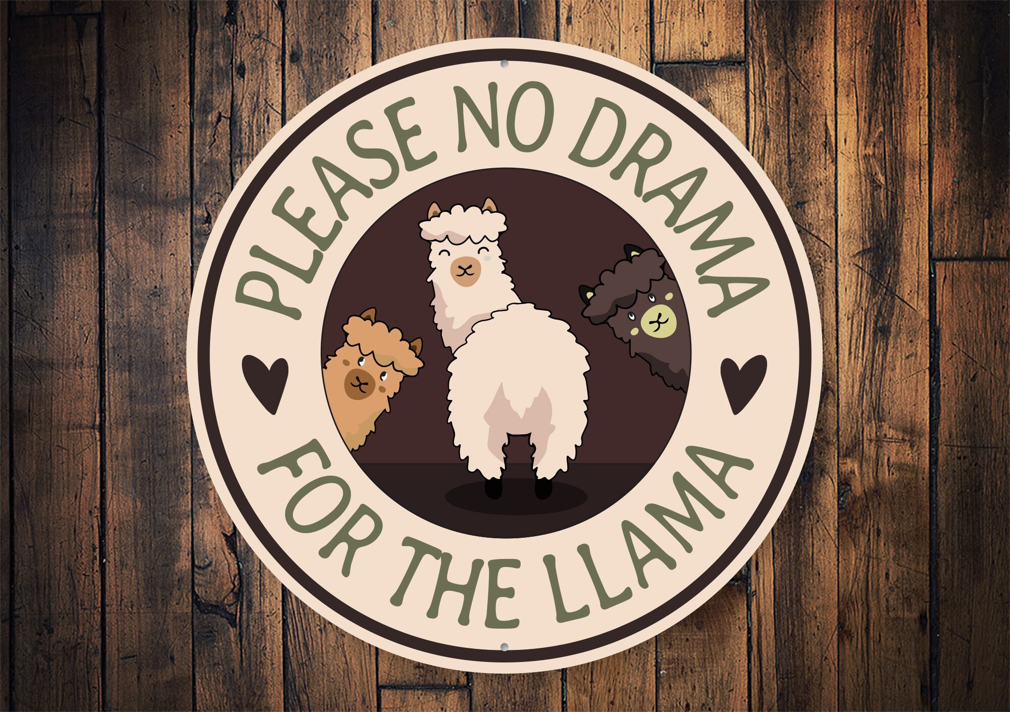 Funny Drama Llama Sign No Drama for Llama Llama Owners - Etsy