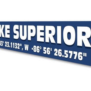 Lake Superior Sign, Lake Superior Location, Custom Lake Superior ...
