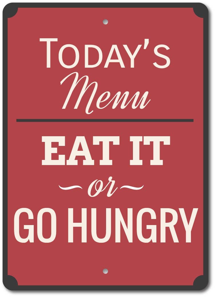 Kitchen Menu Sign Eat Sign Menu Kitchen Sign Kitchen Phrase | Etsy