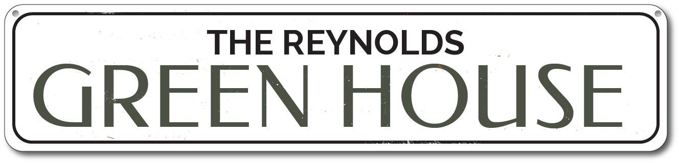 Green House Sign Personalized Family Name Sign Custom Garden - Etsy
