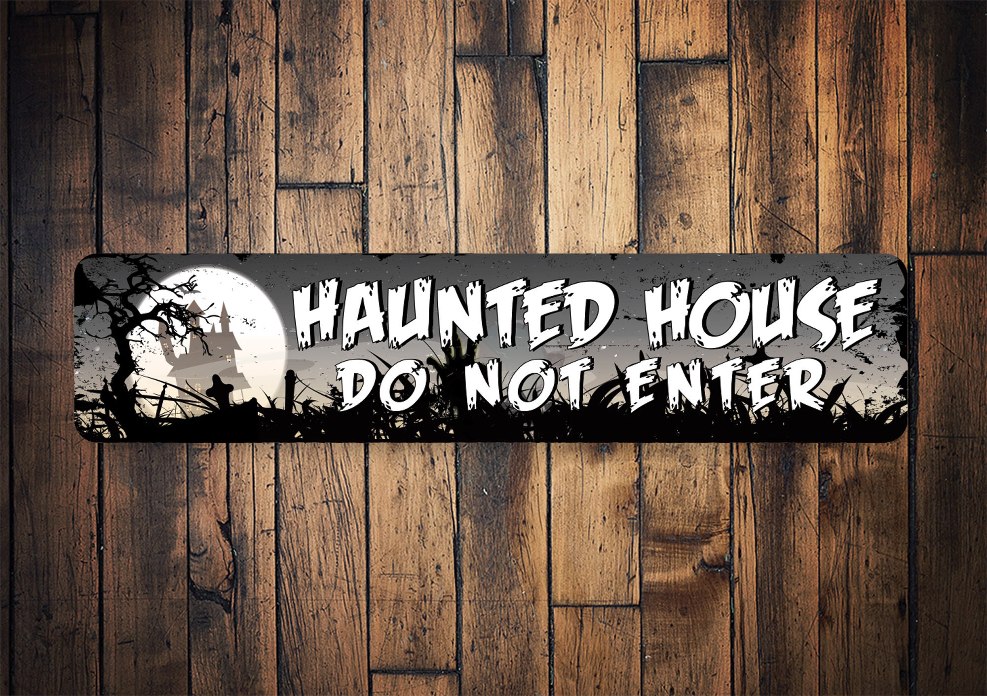 Do Not Enter Sign Haunted House Sign Haunted Decor Scary - Etsy