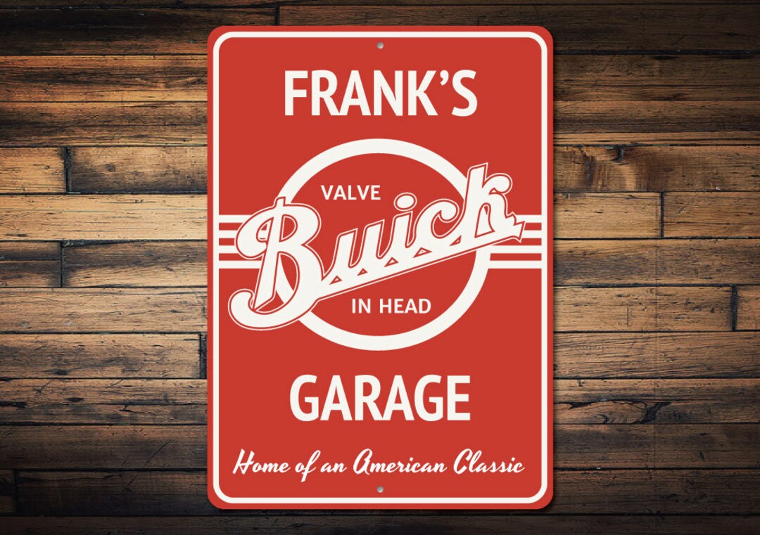 Buick Garage Sign, Custom Buick Sign, Buick Gift for GM Owner Sign ...