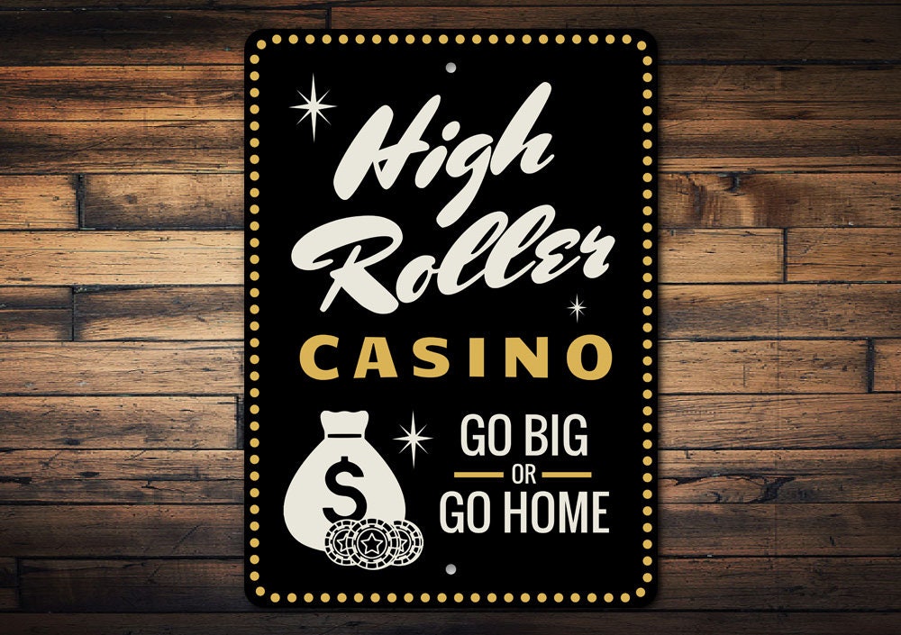 High Roller Sign High Roller Casino High Poker Room Decor - Etsy UK