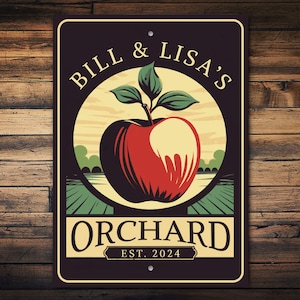 Apple Farmer Sign, Apple Tree Decor, Custom Apple Gift, Apple Tree Sign ...