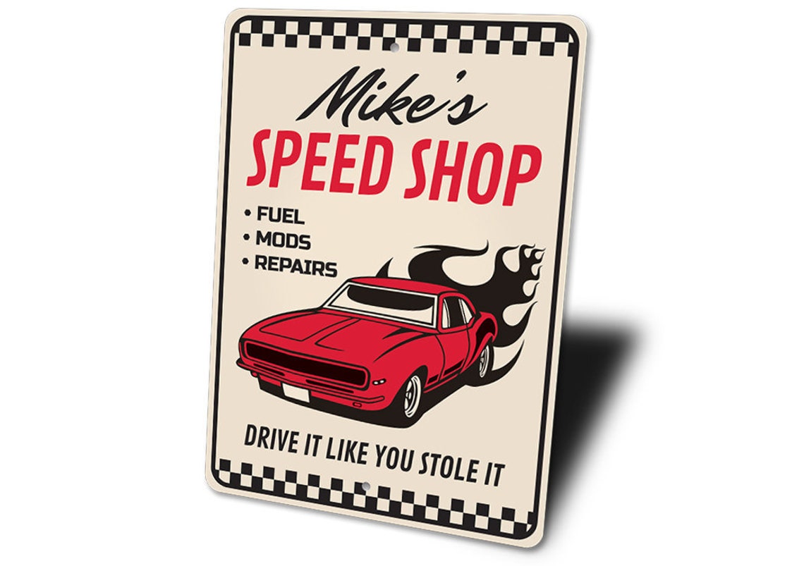 Speed Shop Sign Hot Rod Shops Hot Rod Decor Grandpas Hot - Etsy
