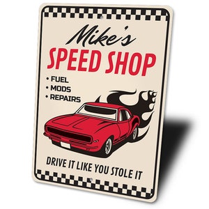 Speed Shop Sign, Hot Rod Shops, Hot Rod Decor, Grandpas Hot Rod, Decor ...