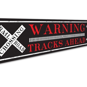 Tracks Ahead Sign, Train Warning Sign, Tracks Warning, Train Rooms ...