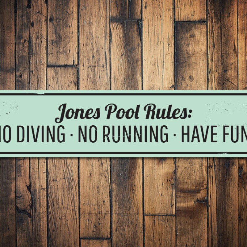 Pool Rules - Etsy