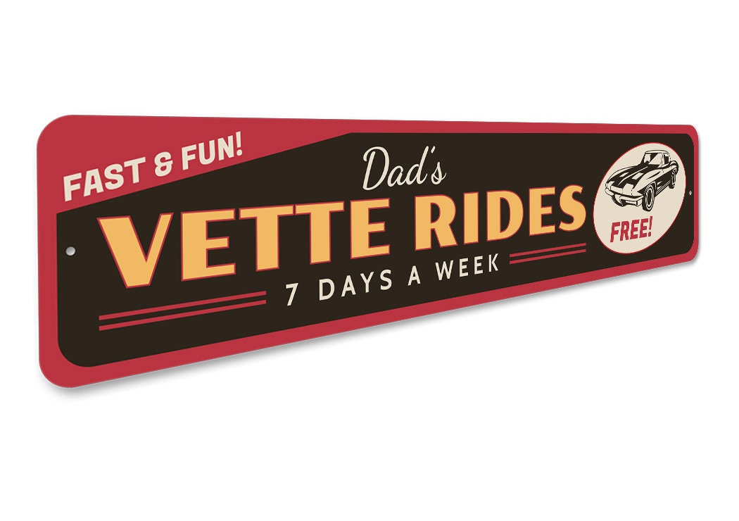 Corvette Rides Sign Corvette Rides Custom Corvette Corvette - Etsy