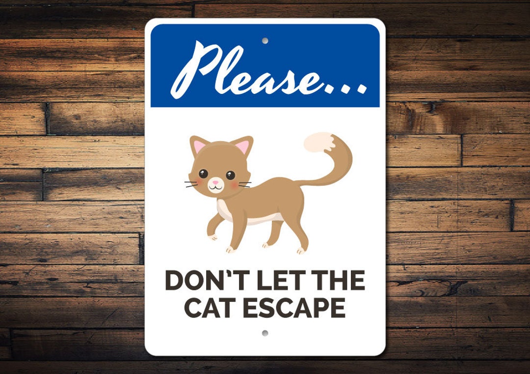 Cat Owner Gift, Cat Lover Sign, Cat Warning Sign, Cute Cat Gift, Cat ...
